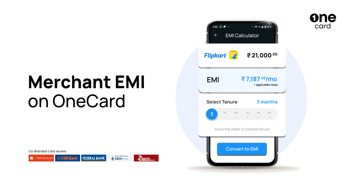 How to Avail Merchant EMI with One Credit Card